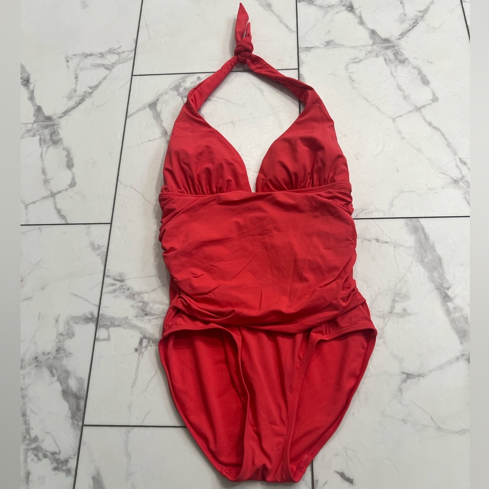 Anne Cole Pink Halter One Piece Swimsuit - Gem